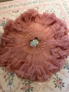 Bottoms | Dusty Rose Ruffled Tulle Skirt | Poshmark